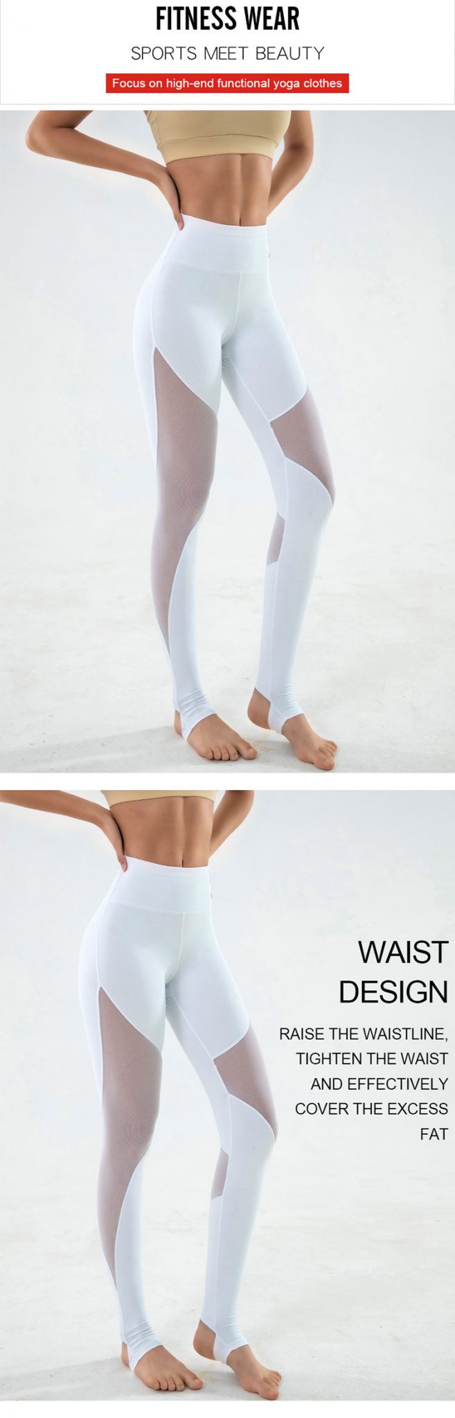 Black mesh workout leggings - Activewear manufacturer Sportswear ...