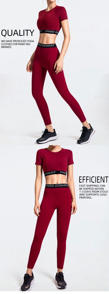 Red workout leggings - Activewear manufacturer Sportswear Manufacturer HL