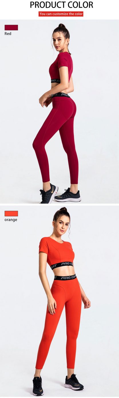 Red workout leggings - Activewear manufacturer Sportswear Manufacturer HL