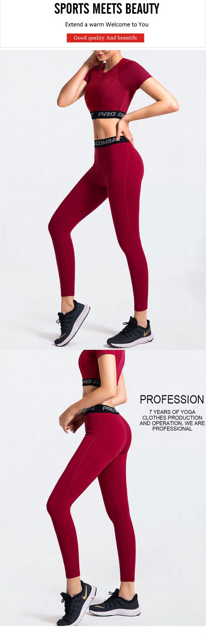 Red workout leggings - Activewear manufacturer Sportswear Manufacturer HL