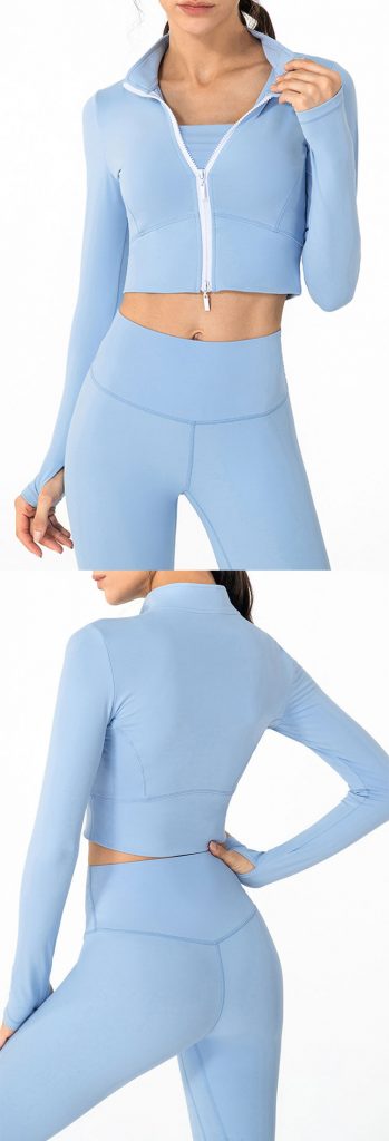 Cropped workout jacket - Activewear manufacturer Sportswear Manufacturer HL