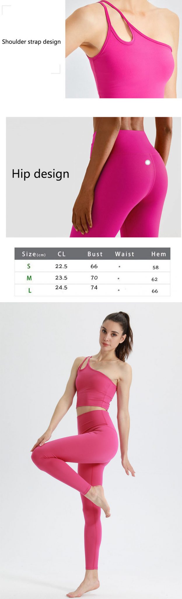 One strap sports bra - Activewear manufacturer Sportswear Manufacturer HL