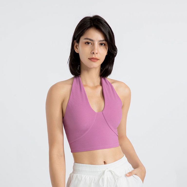 Halter neck sports bra - Activewear manufacturer Sportswear Manufacturer HL