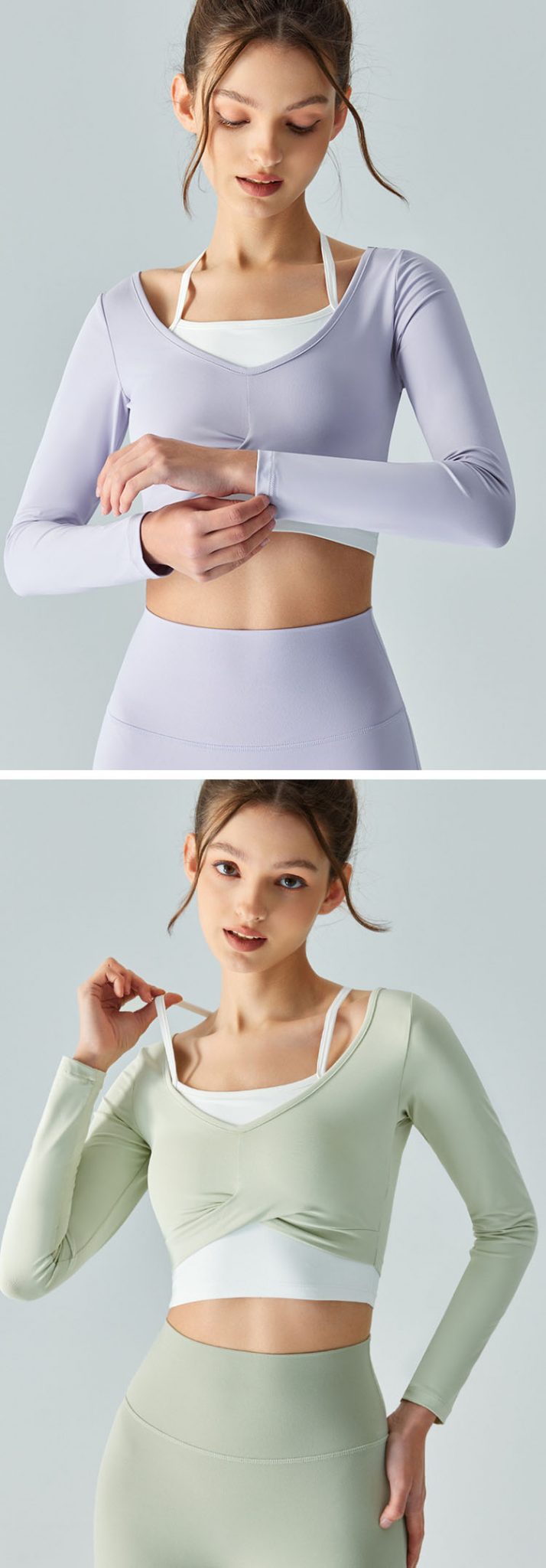 Crop top gym shirts - Activewear manufacturer Sportswear Manufacturer HL
