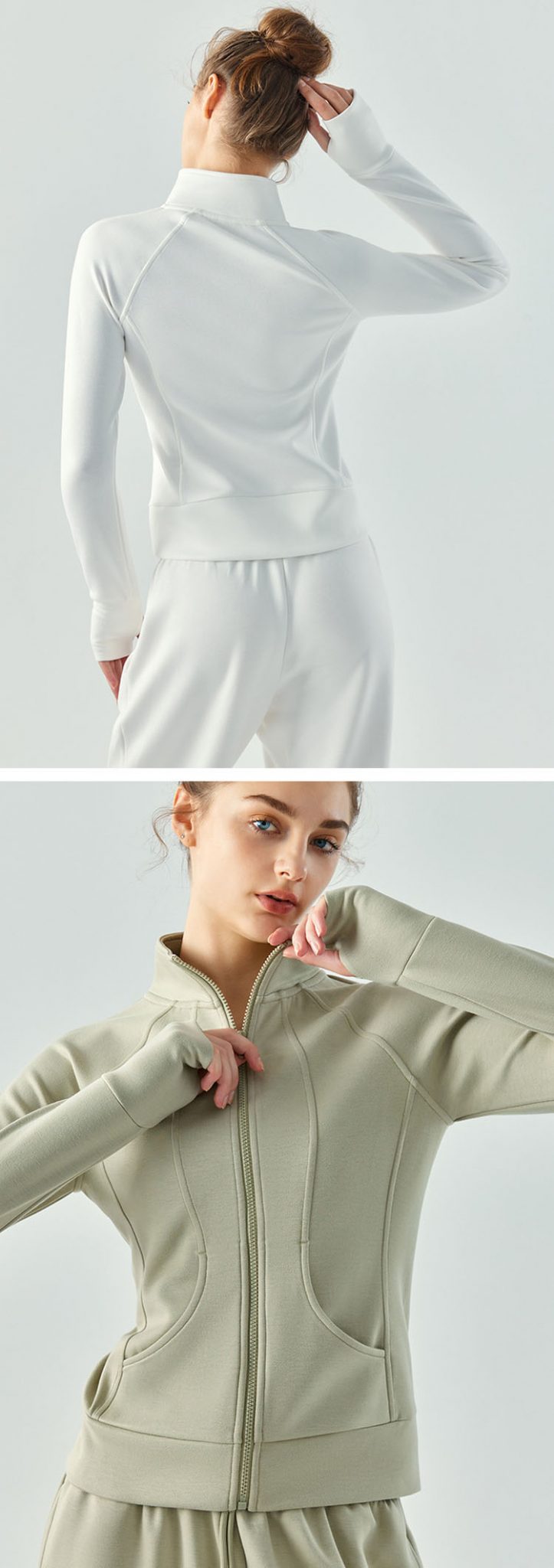 White track jacket women's - Activewear manufacturer Sportswear ...